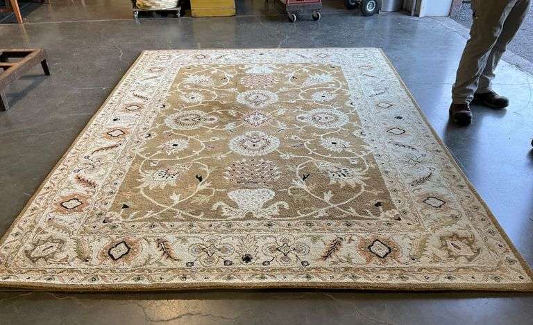 Thomasville Area Rug with Floral Pattern and Beige, Sage, Rust Tones ...
