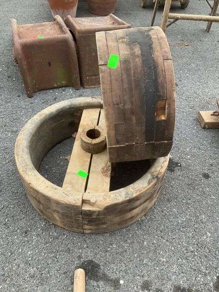 Millstone Set with Wooden Core, From the Pope Estate Property - Hash ...