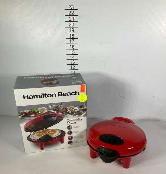 Hamilton Beach Red Quesadilla Maker with Original Packaging - Hash Auctions