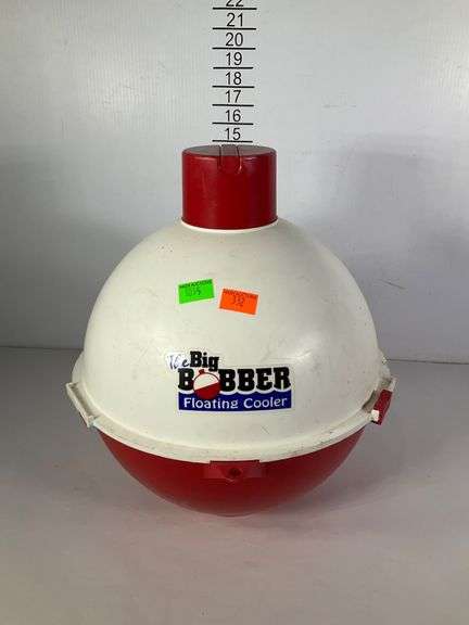 The Big Bobber Floating Cooler with Red and White Design - Hash Auctions