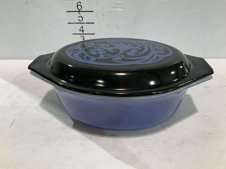 Pyrex Midnight Bloom Casserole Dish with Lid, approx 10 inches - Hash ...