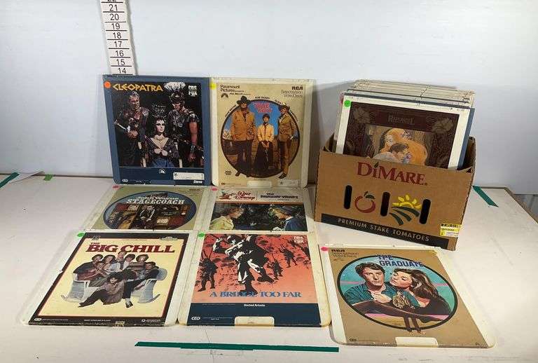 Collection of RCA SelectaVision Videodiscs with Various Movie Titles ...