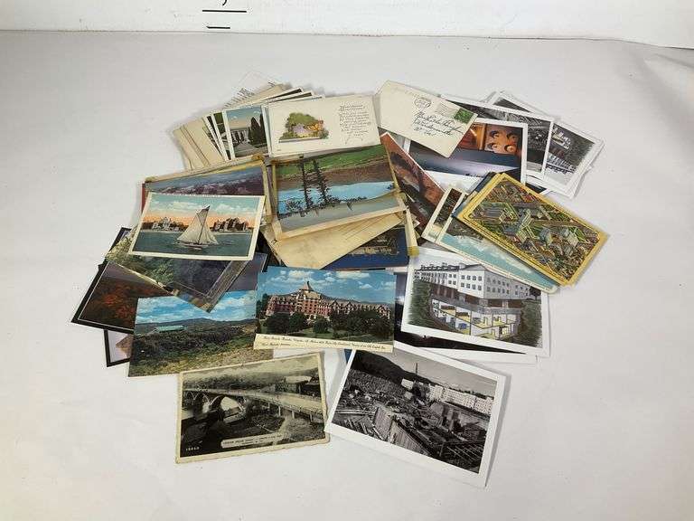 Assorted Vintage Postcards Featuring Landscapes, Architecture, and ...