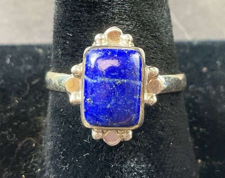 Sterling silver lapis ring size 7 - Hash Auctions