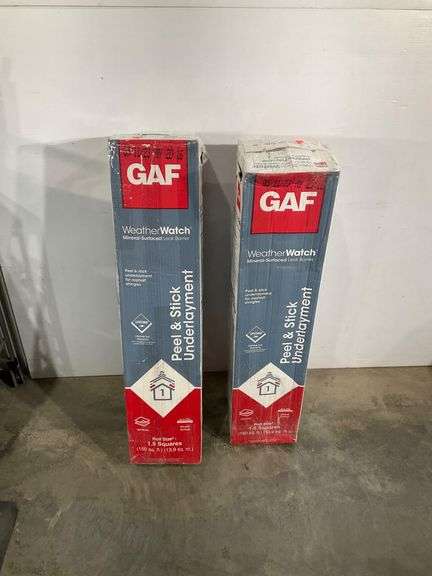 GAF WeatherWatch Peel & Stick Underlayment, Lot of Two Boxes - Hash ...