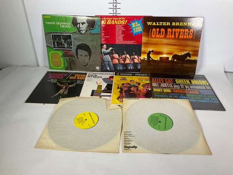 Collection of Vinyl LP Records Featuring Big Band, Easy Listening, and ...