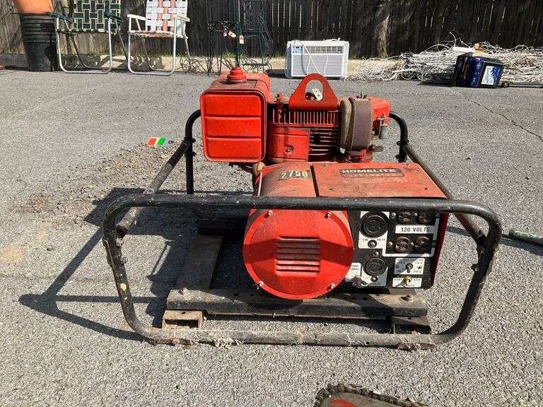 Homelite 2750-Watt Generator with Metal Frame - Hash Auctions