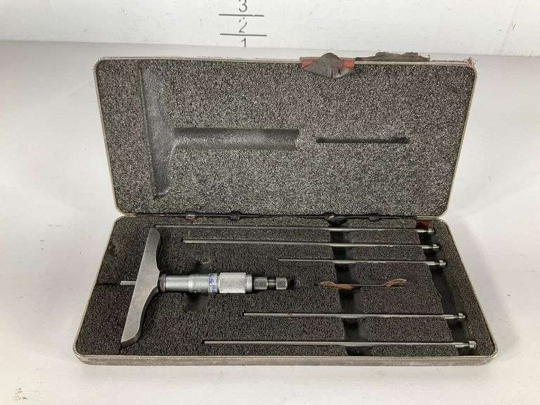 Inside Micrometer Set With Case Featuring Foam Lining - Hash Auctions