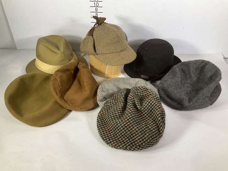 Assortment of Men’s Caps and Hats, Including Harvard Label and Cuffley ...