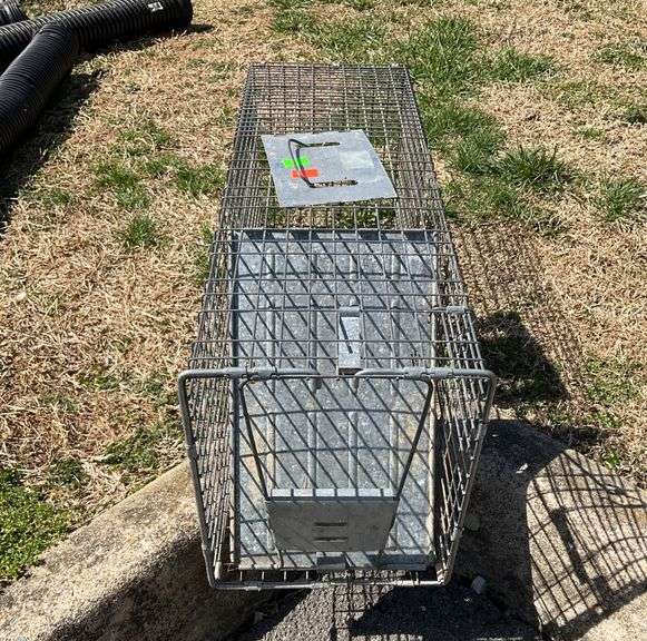 32-Inch Metal Live Animal Trap with Mesh Cage Design - Hash Auctions