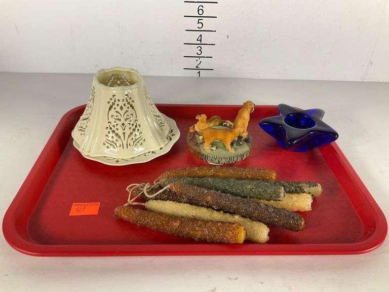 Collection of Decorative Items Including Candle Holder, Star Votive ...