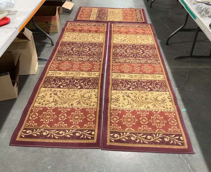 Oriental Weavers Savvy Collection Filigree Burgundy Rugs, Lot of Three ...