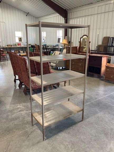 Lightweight Metal Shelving Unit with Five Tiers, 36x18x72 Inches - Hash ...