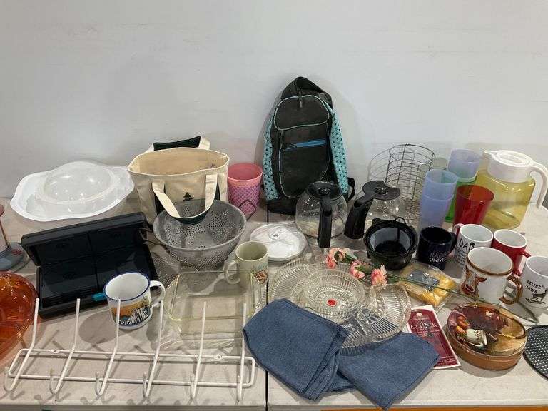 Two boxes: Assorted Household Items Including Dinnerware, Drinkware ...