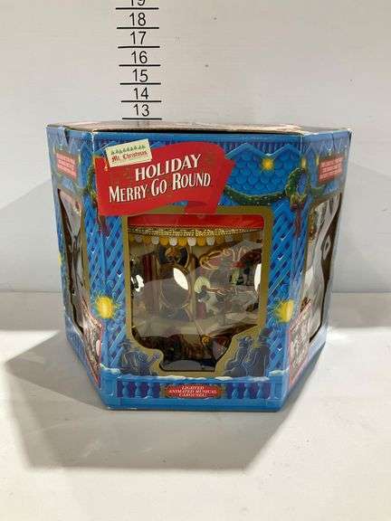 Holiday Merry Go Round Lighted Animated Musical Carousel - Hash Auctions