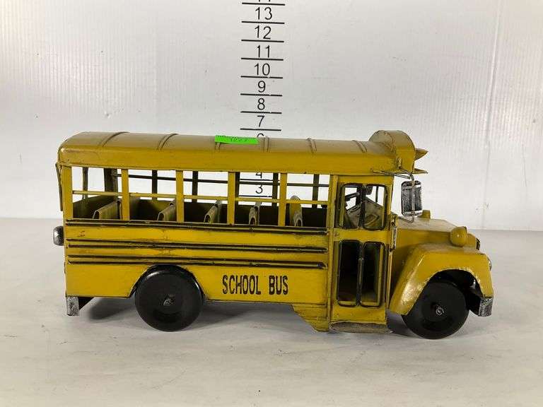 Die-Cast Metal Yellow School Bus Model with Stop Sign Detail - Hash ...
