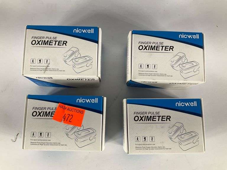 Lot of 4 Nicwell Finger Pulse Oximeters in Original Boxes - Hash Auctions