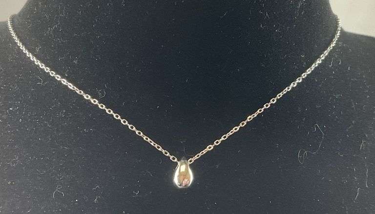 Sterling silver necklace 18in - Hash Auctions
