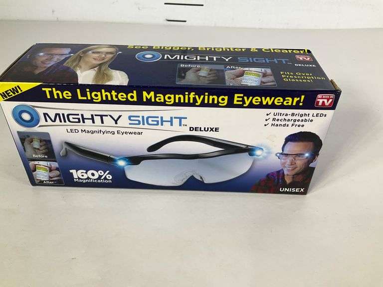 Mighty Sight Deluxe LED Magnifying Eyewear With Accessories - Hash Auctions