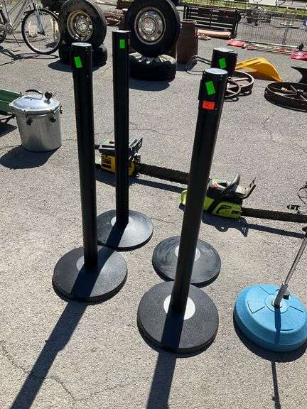 Set of Four Crowd Control Posts by Beltrac and Queue Solutions - Hash ...