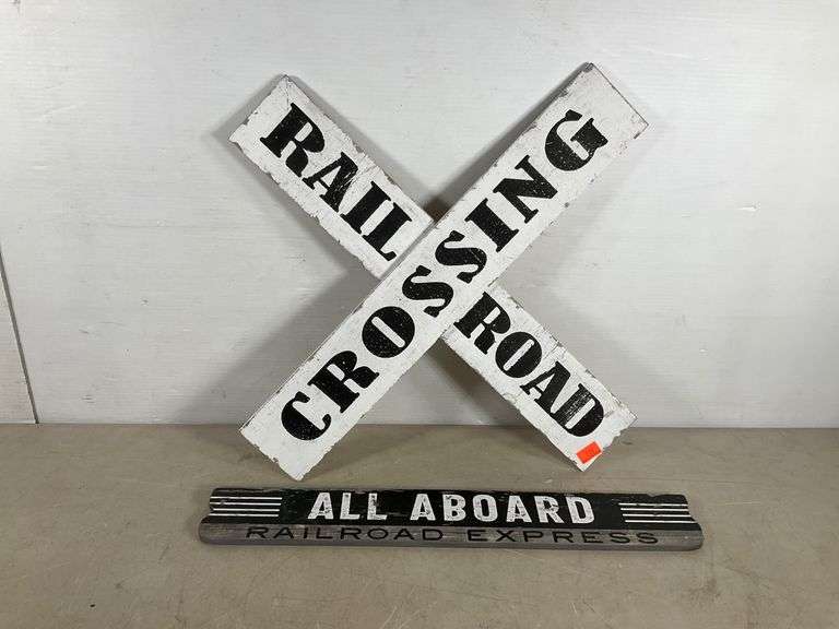 Railroad Crossing Wall Signs Including ‘Railroad Crossing’ and ‘All ...