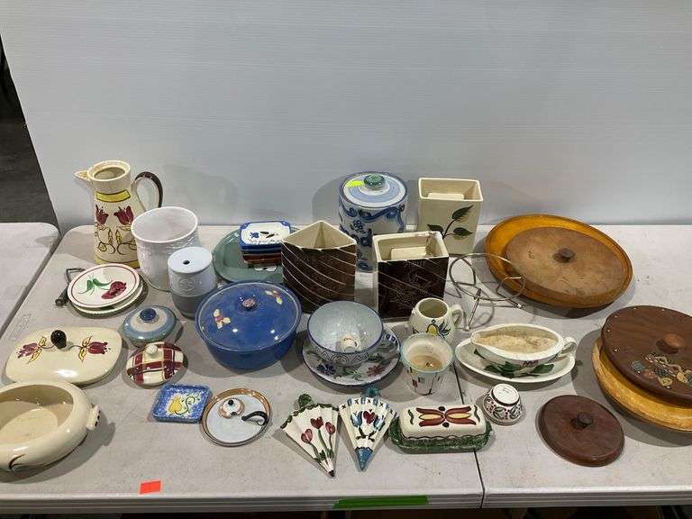 Assorted Ceramic and Wooden Kitchenware Collection - Hash Auctions