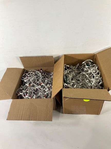 Two boxes: Assorted Boxes of Holiday String Lights with Colored and ...