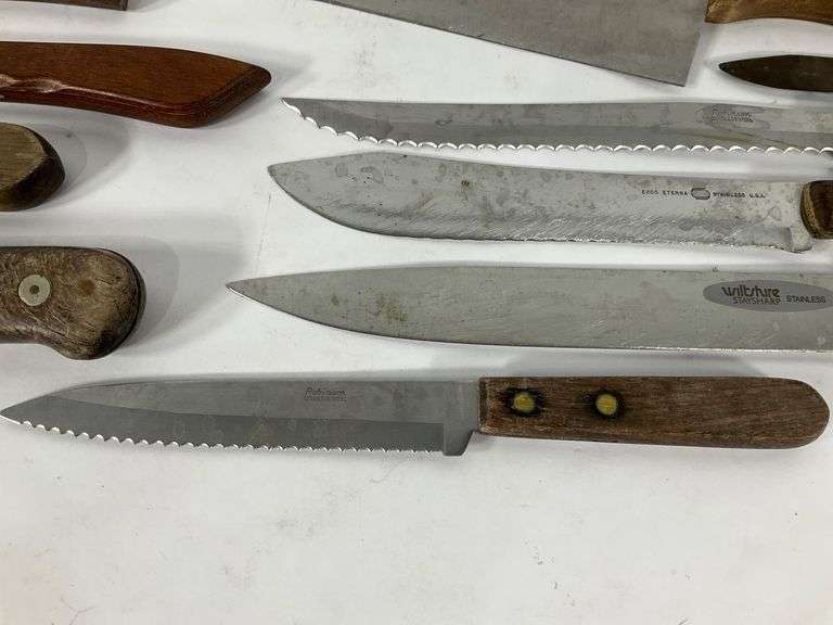 Collection of Assorted Knives with Various Blade Styles and Handles ...