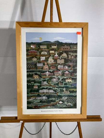 Framed Artwork, ‘Winchester & Frederick County, Virginia,’ by Page Huff ...