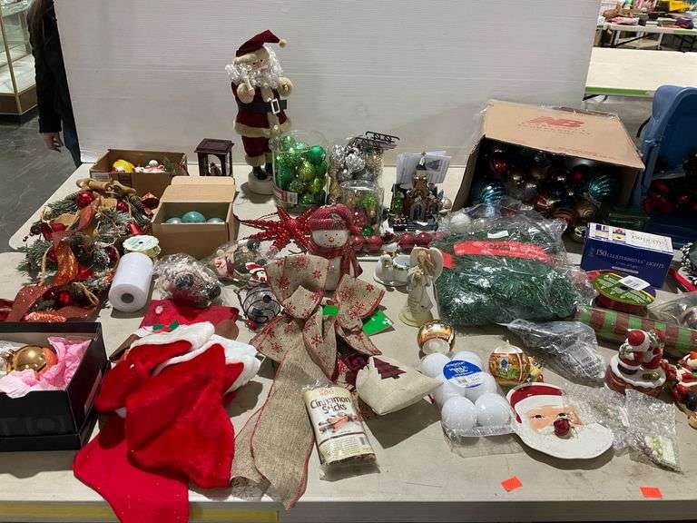 Three boxes : Assorted Christmas Decorations Including Ornaments ...