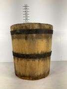 Barrel-Style Container with Metal Bands from the Pope Estate Property ...