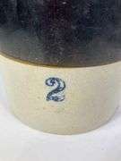 Stoneware Crock with Two-Tone Glaze and Number 2 Embellishment - Hash ...