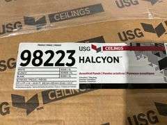 Pallet of 5 boxes USG Halcyon Acoustic Ceiling Panels, 98223, 12 Pieces ...
