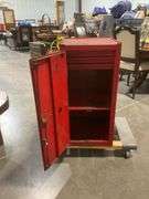 Snap-On Red Metal Side Box Mount Storage Cabinet with Shelves and ...