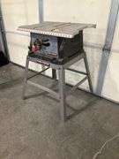 Task Force 10-Inch Bench Table Saw with Stand - Hash Auctions