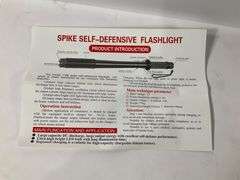Spike Self-Defensive Flashlight with Rechargeable Lithium Battery ...