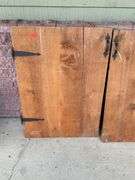 Set of Three Rustic Wooden Doors with Iron Hinges and Handles - Hash Auctions