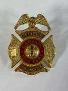 Clarendon Fire Department Captain Badge, Arlington VA, Gold-Toned Metal ...