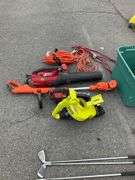 Collection of Outdoor Power Tools, Extension Cords, and Miscellaneous ...