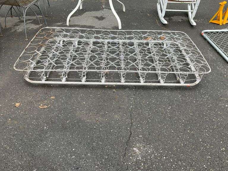 Metal Spring Twin Bed Frame with Open Coil Design - Hash Auctions