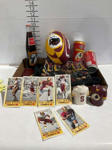 Washington Football Team Memorabilia Lot with Cards, Clothing, and ...