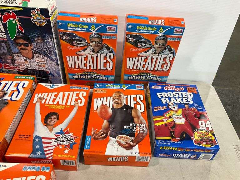 Collection of Assorted Wheaties and Kellogg’s Cereal Boxes Featuring ...