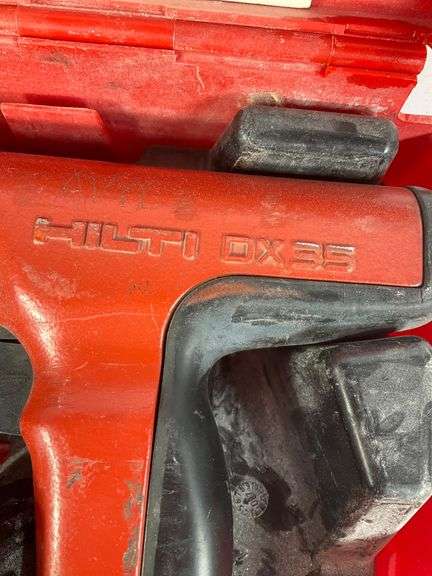Hilti DX 35 Powder-Actuated Fastening Tool Kit in Red Case - Hash Auctions