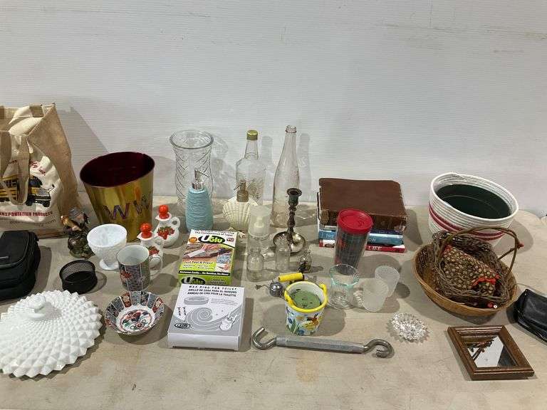 Collection of Assorted Household Items, Decorative Pieces, and ...