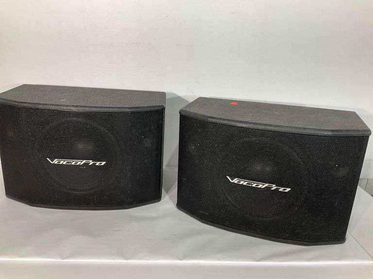 Pair of VocoPro SV-600 Professional 12-Inch Vocal Speakers - Hash Auctions