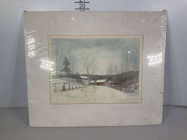 Eugene B. Smith Signed and Numbered Winter Landscape Print - Hash Auctions