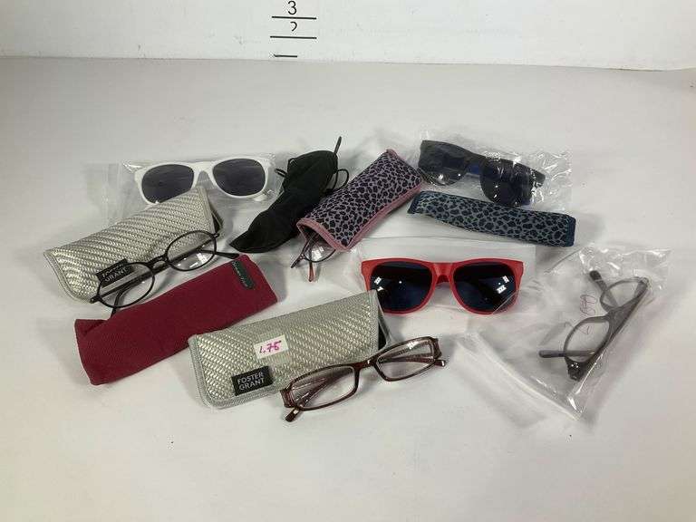 Assorted Readers and Sunglasses with Cases, Including Foster Grant ...