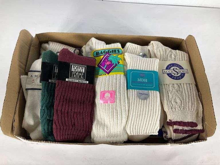Lot of Assorted Socks with Various Brands and Labels - Hash Auctions