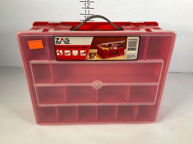 ZAG Twin Organizer 266 Plastic Storage Box with Handle - Hash Auctions
