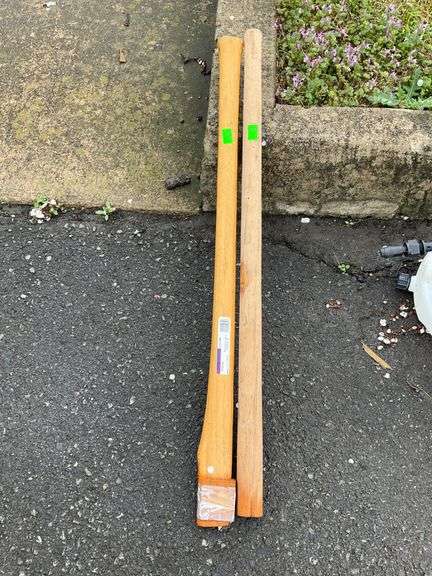 Pair of 36-Inch Wooden Axe Handles - Hash Auctions